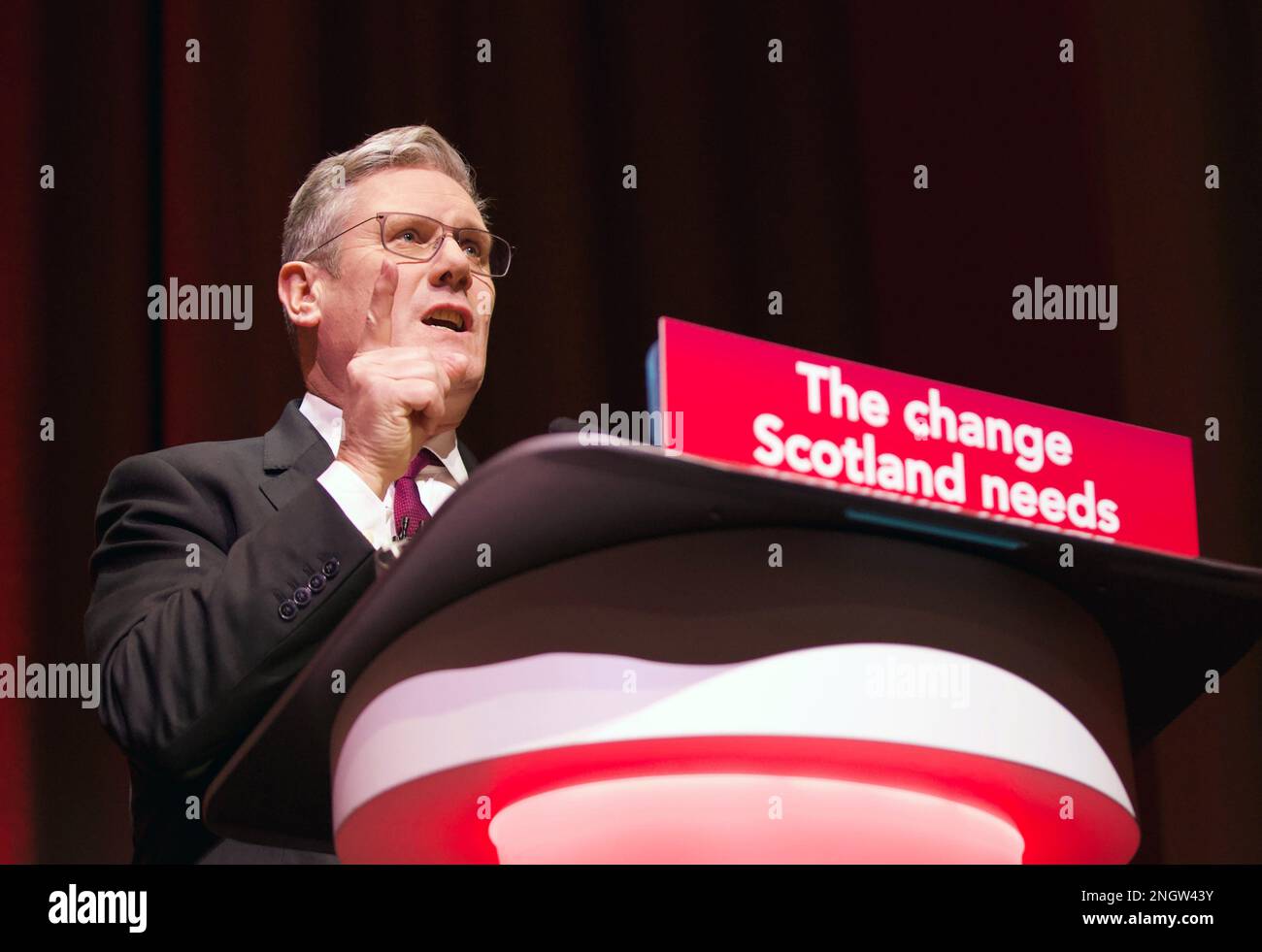 Edinburgh, UK, 19th February 2023: Labour leader Sir Keir Starmer ...