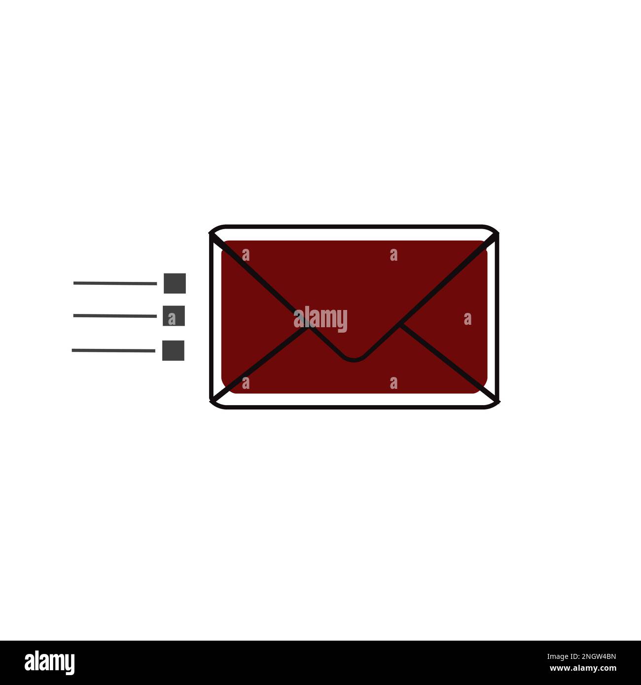 Letter envelope with paper document vector illustration. Closed, open ...