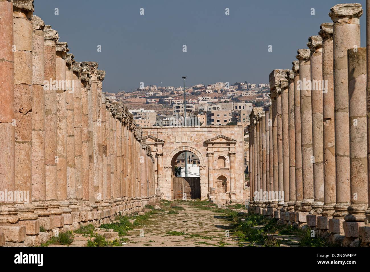 The Northern Door at the end of the colonnaded Cardo in the ancient ...
