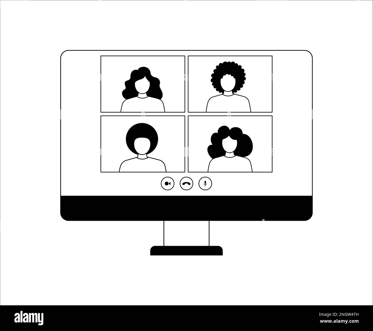 UI UX template for video conferencing and meetings application on ...
