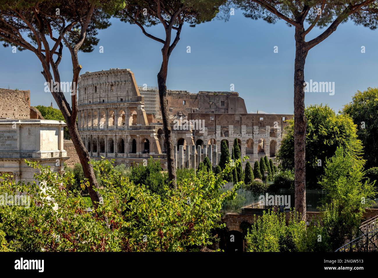 The Coliseum from Parco del Celio, Rome, Italy Stock Photo - Alamy