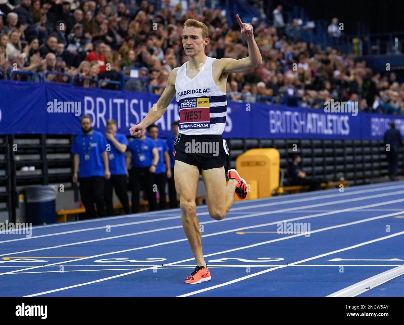James West wins the Men's 3000m Final on day two of the UK Athletics ...