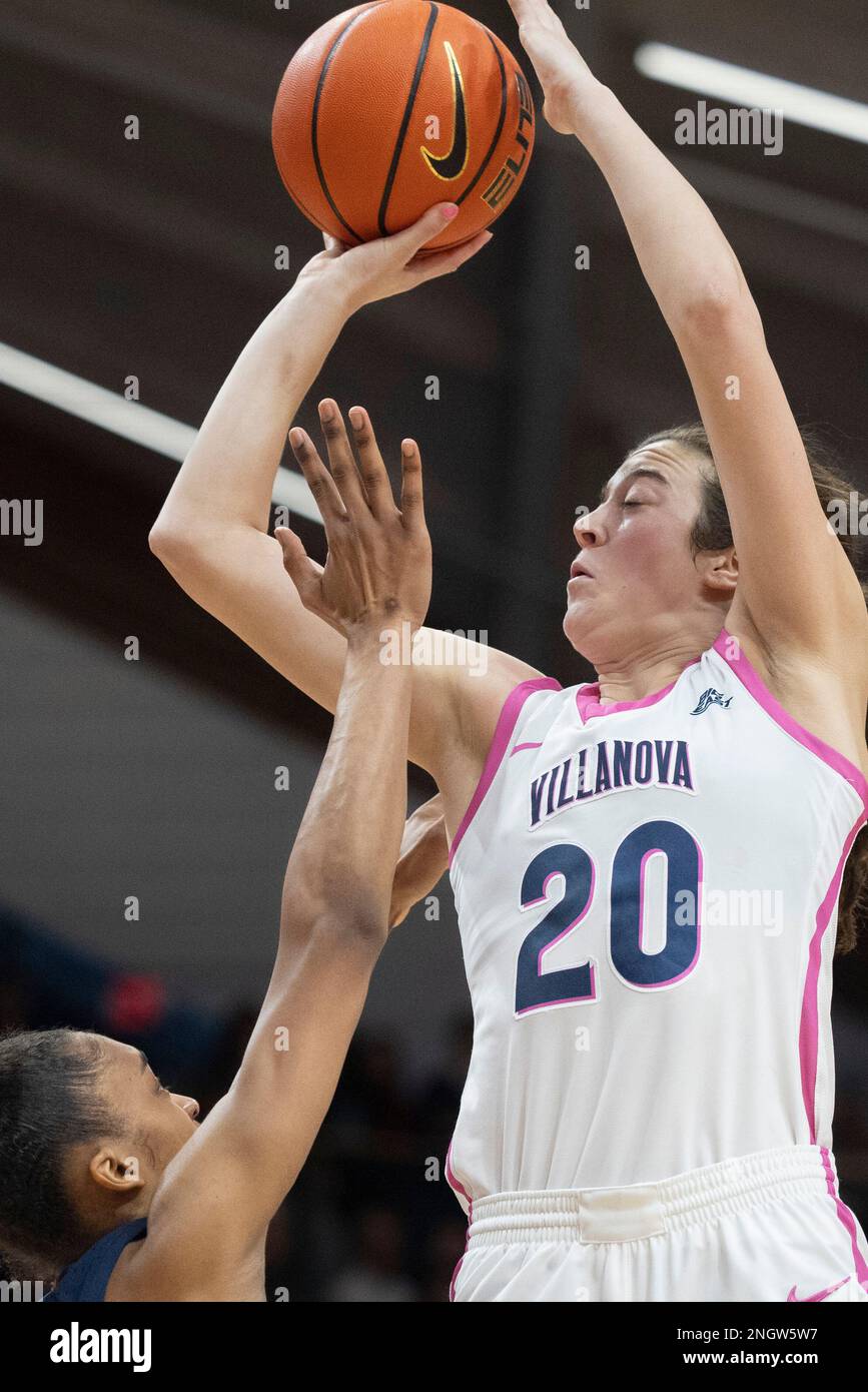 Villanova forward Maddy Siegrist (20) in action during an NCAA college basketball game against ...