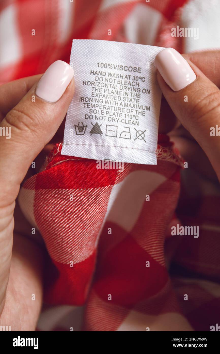 Cleaning care label hi-res stock photography and images - Alamy