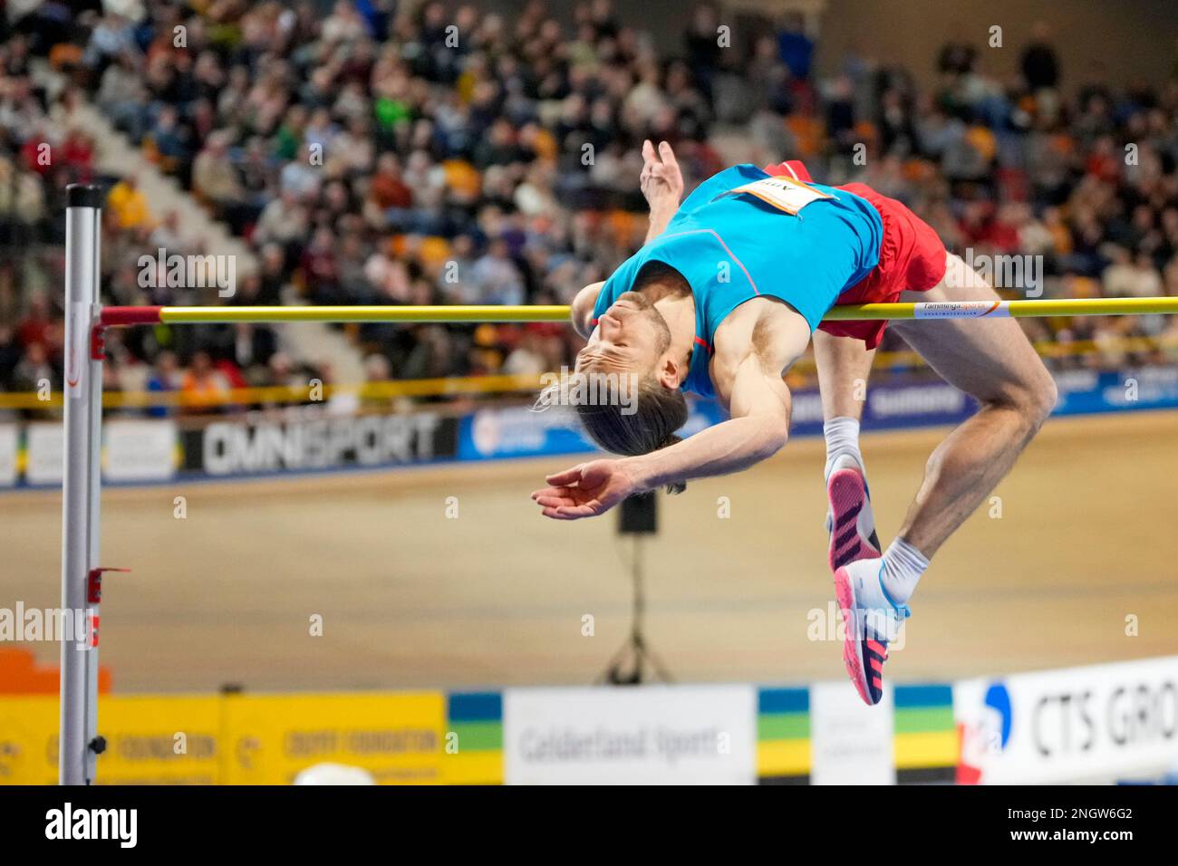 APELDOORN, NETHERLANDS - FEBRUARY 19: Douwe Amels competing on the High ...