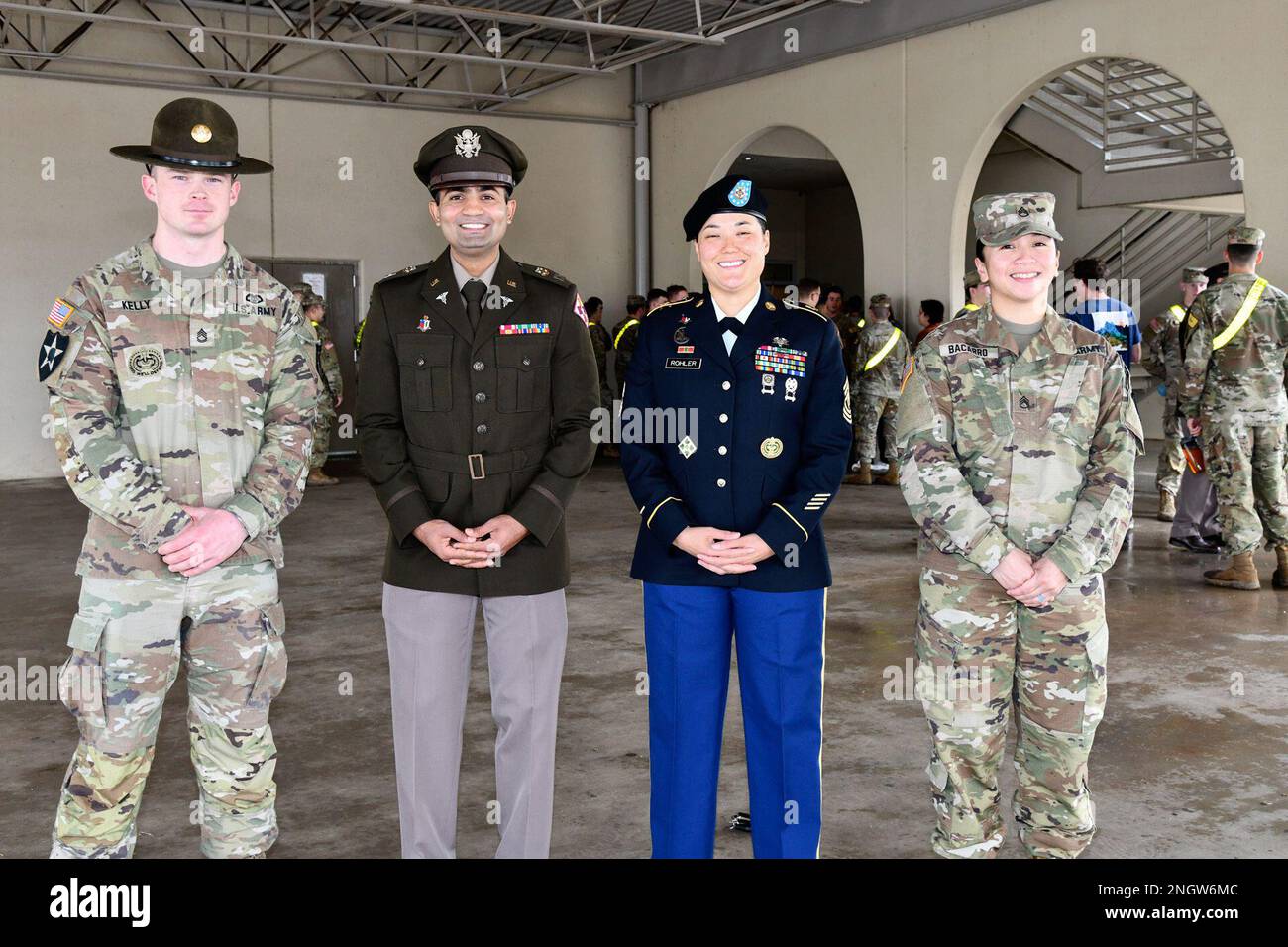 Left to right, C Company, 232d Medical Battalion senior leaders Sgt ...