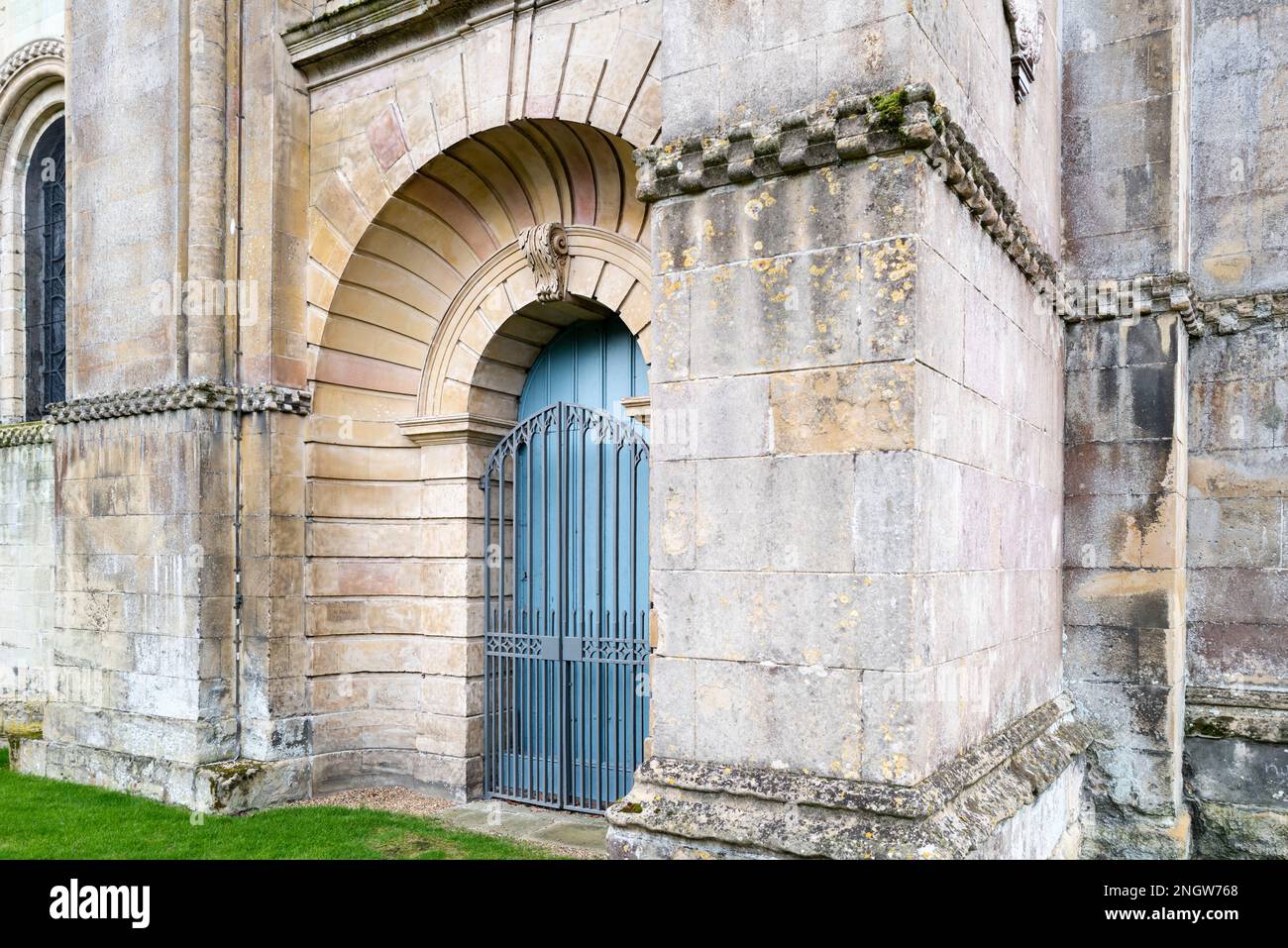 Ornate stonework arch with a door leading to a crypt of a famous ...