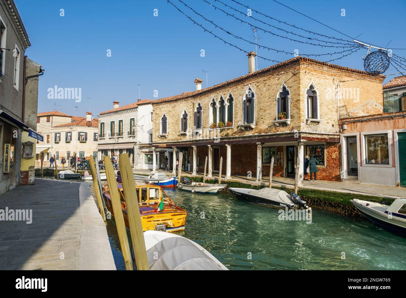 Murano Italy low-rise traditional architecture colorful buildings with ...
