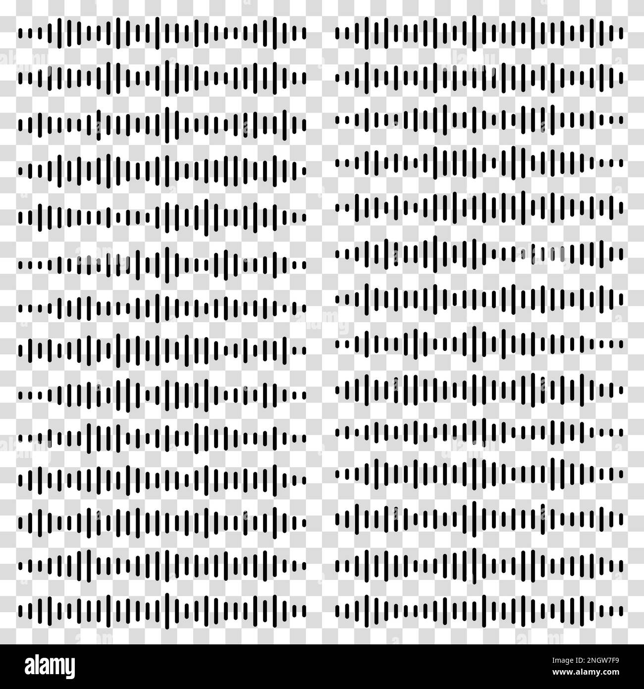 Set voice audio message icon. Collection of sound wave signs. Vector ...