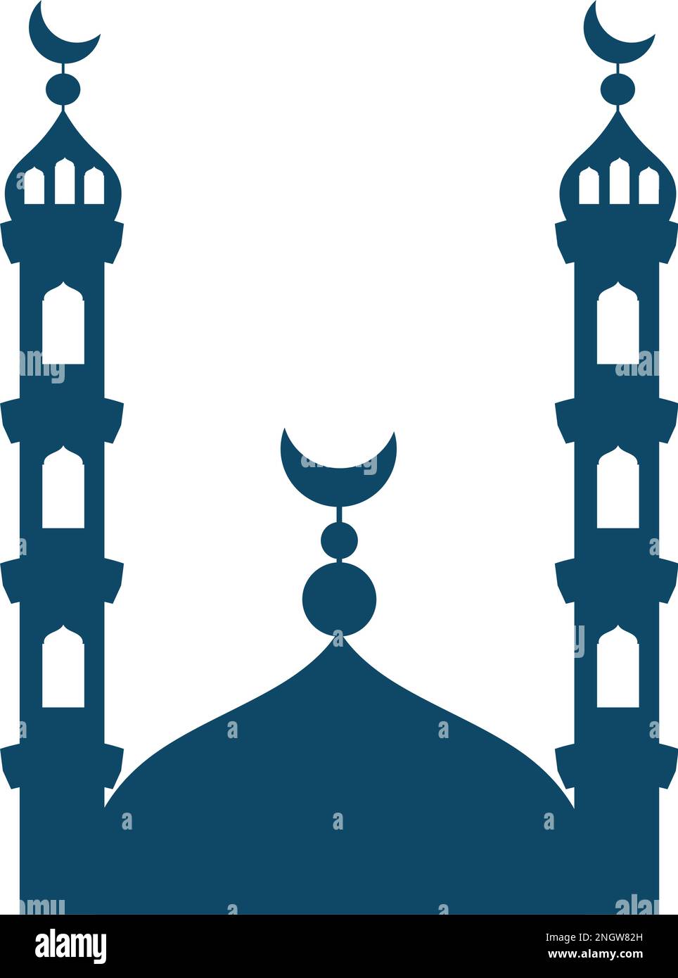 muslim mosque with towers Stock Vector Image & Art - Alamy
