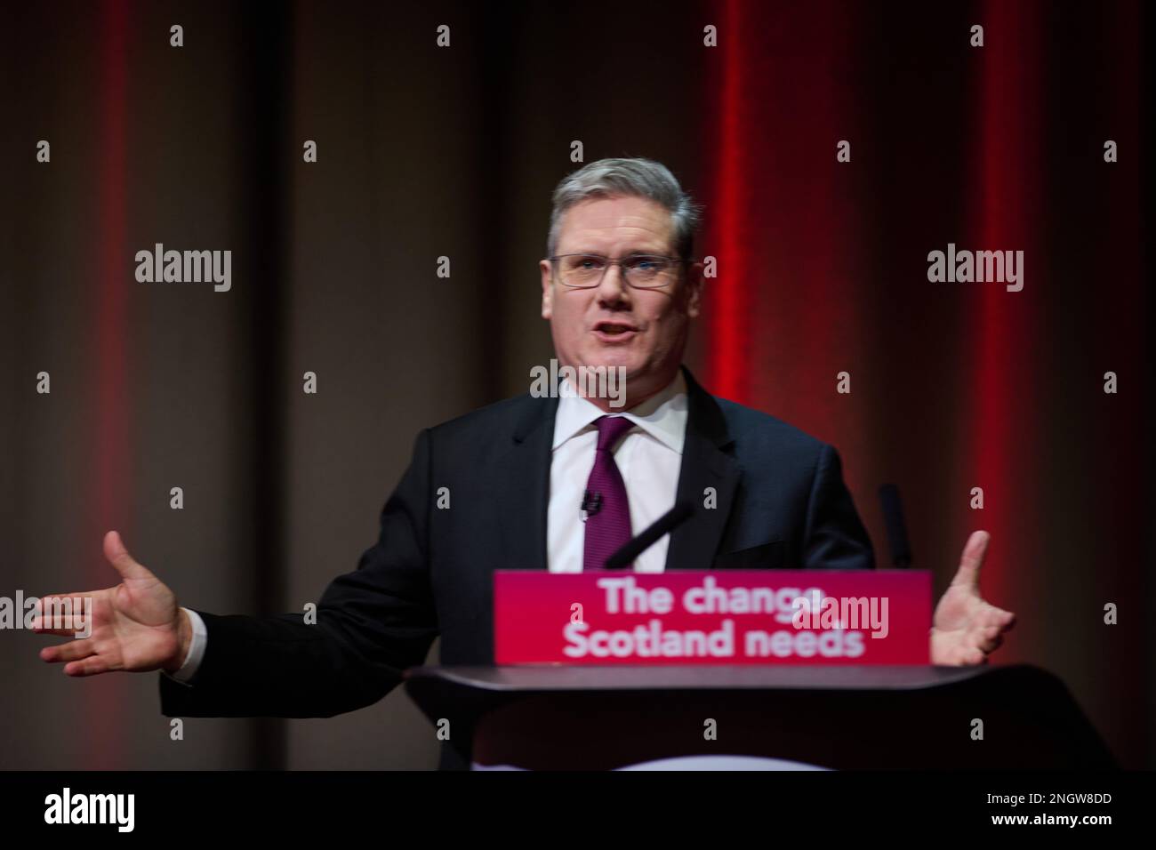 Edinburgh Scotland, UK 19 February 2023. Sir Keir Starmer Leader of the ...