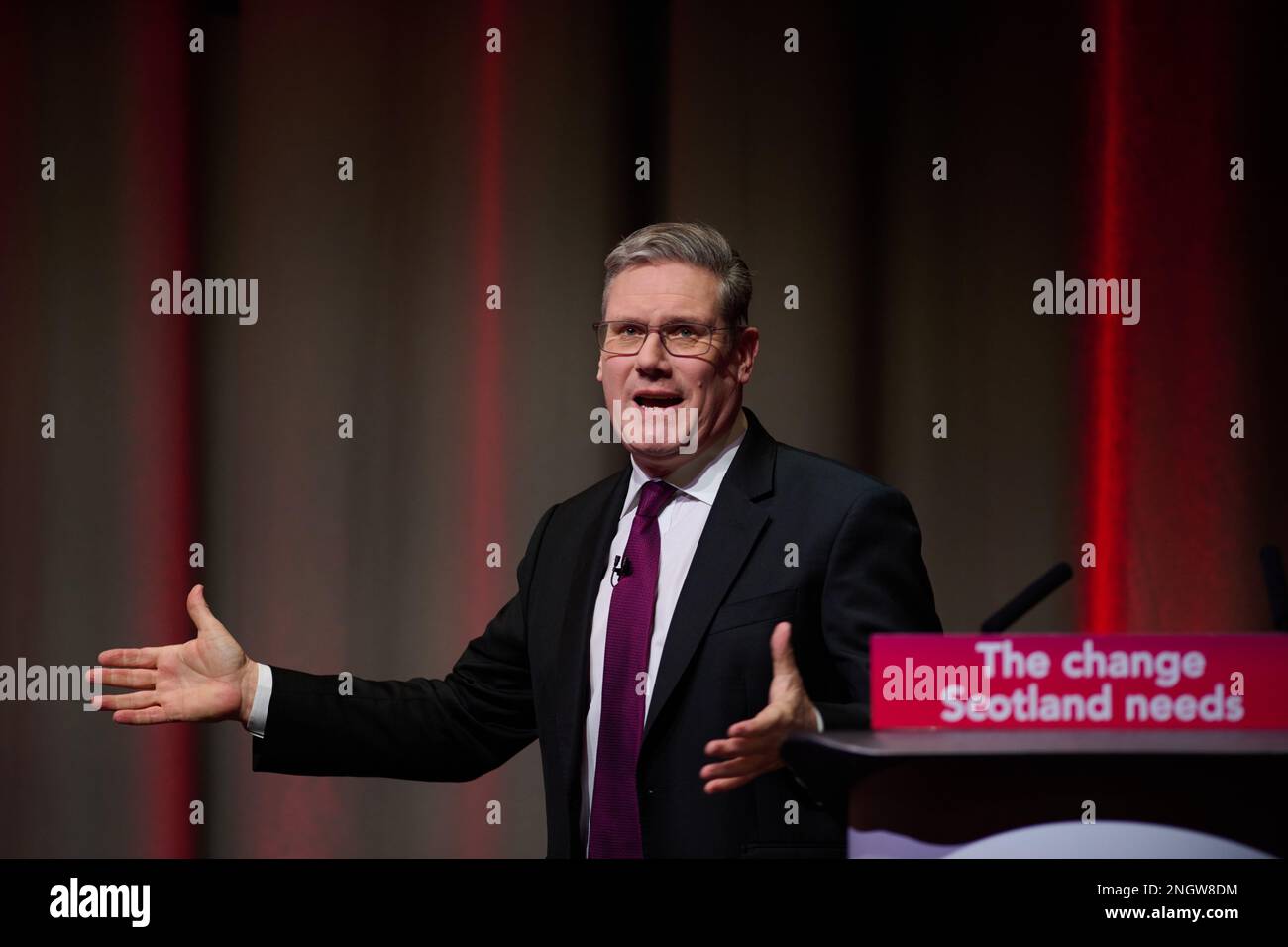 Edinburgh Scotland, UK 19 February 2023. Sir Keir Starmer Leader of the ...