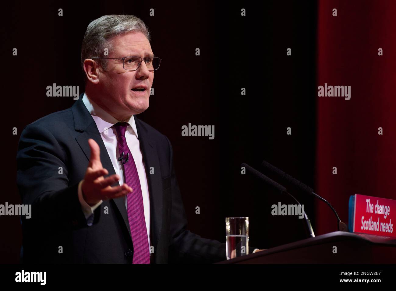 Edinburgh Scotland, UK 19 February 2023. Sir Keir Starmer Leader of the ...