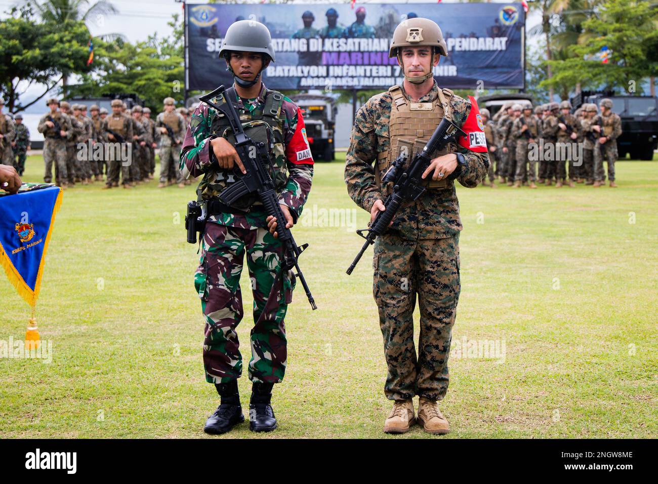 U.S. Marine Corps 1st Lt. Patrick Nazeck, right, Combat Engineer and ...