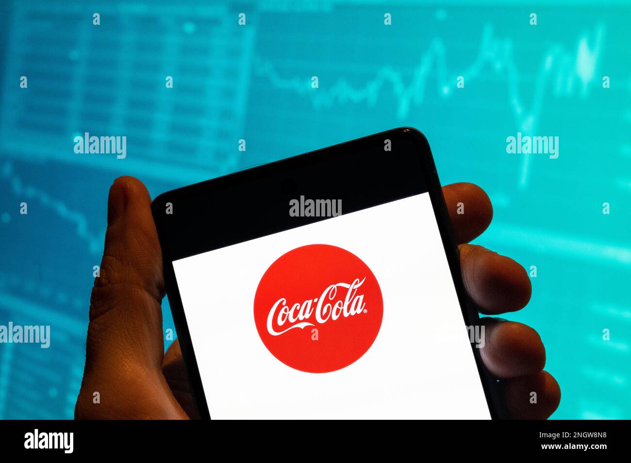 In this photo illustration, the American soft drink brand Coca-Cola ...