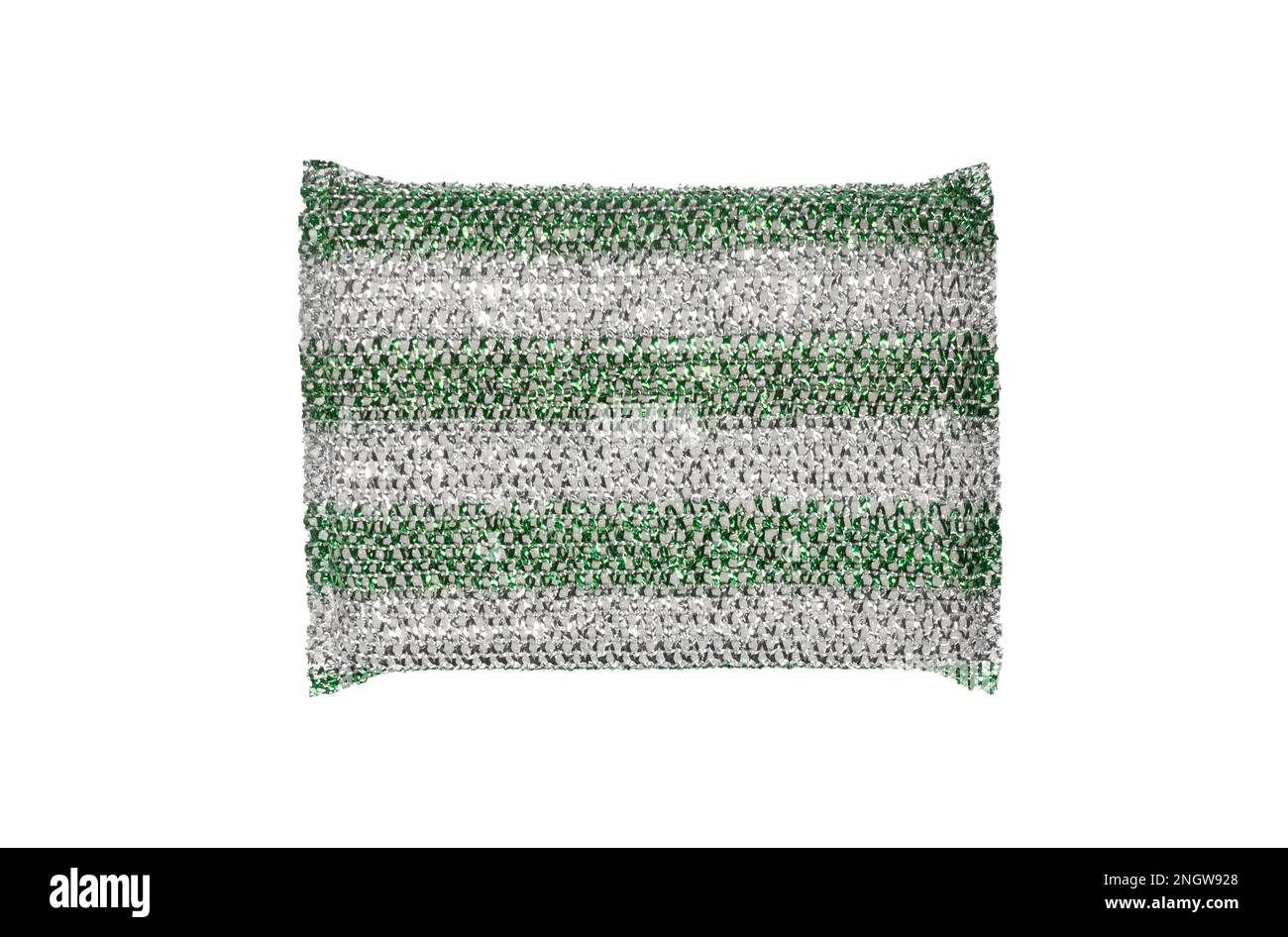 Macro shot of a surface of plastic sponge isolated on white background ...