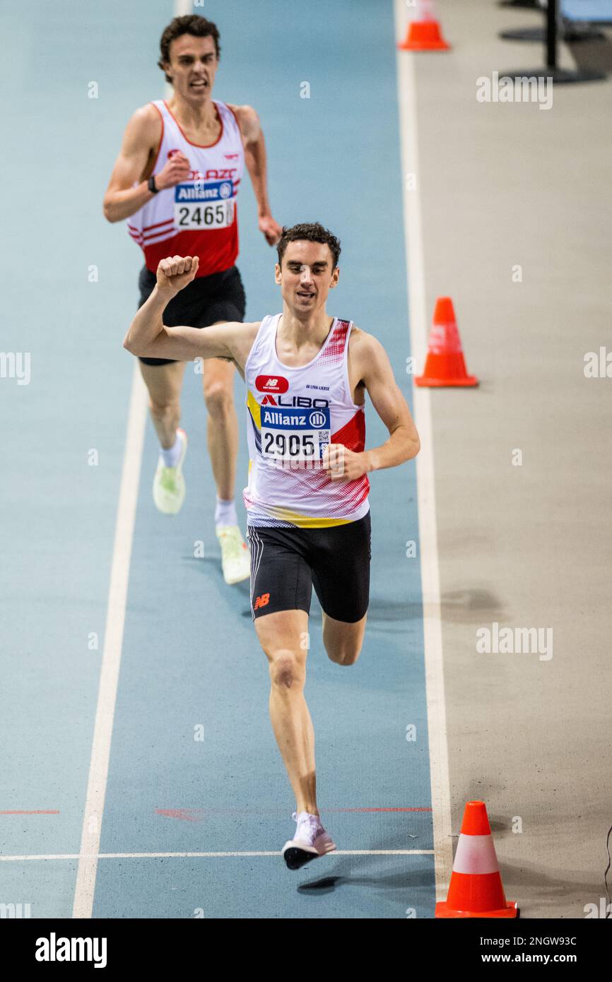Belgian Pieter Sisk and Belgian Jochem Vermeulen pictured in action during the 1500m race, at ...