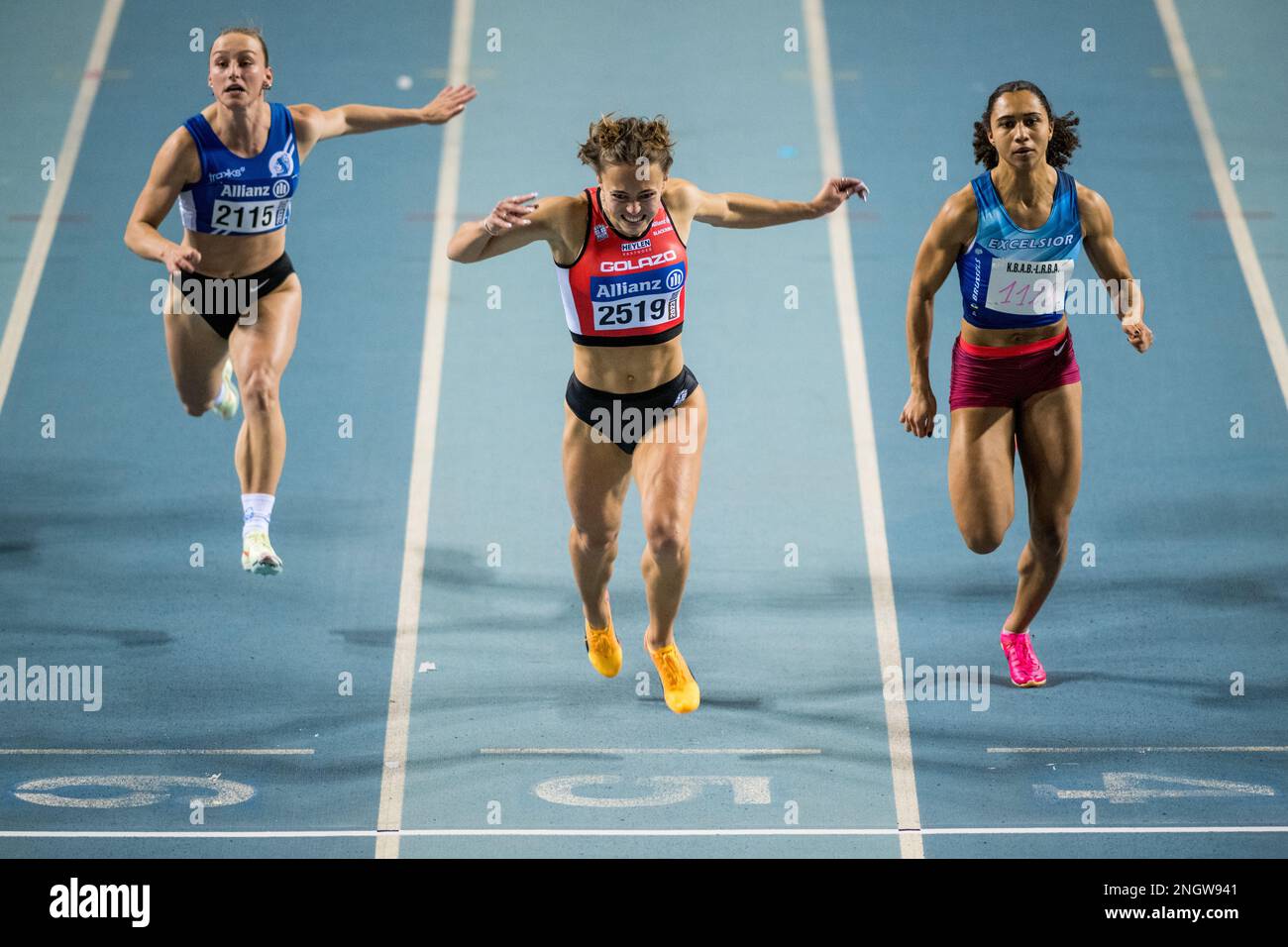Rani Vincke, Rani Rosius and Delphine Nkansa pictured in action during ...