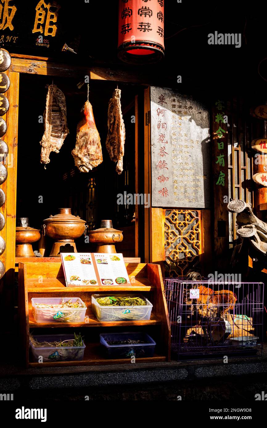 Chinese food store in beautiful sunlight Stock Photo - Alamy