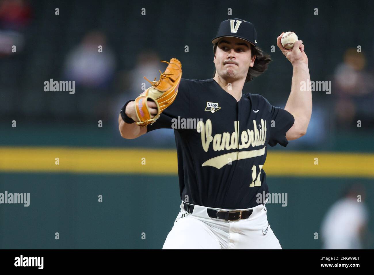 February 18, 2023: Ryan Ginther #17 Vanderbilt pitcher works from the ...