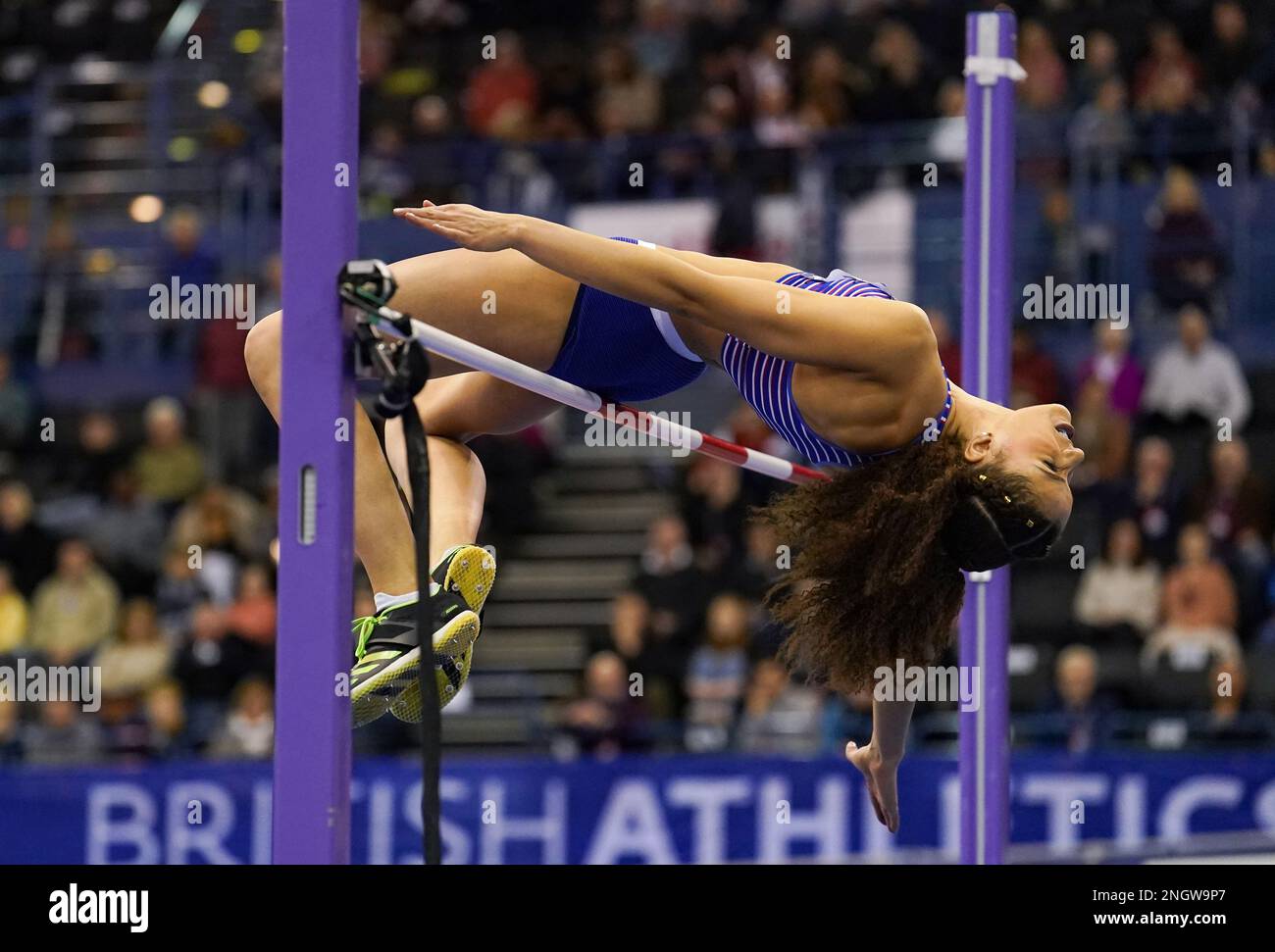 Laura Zialor during the Women's High Jump Final on day two of the UK ...