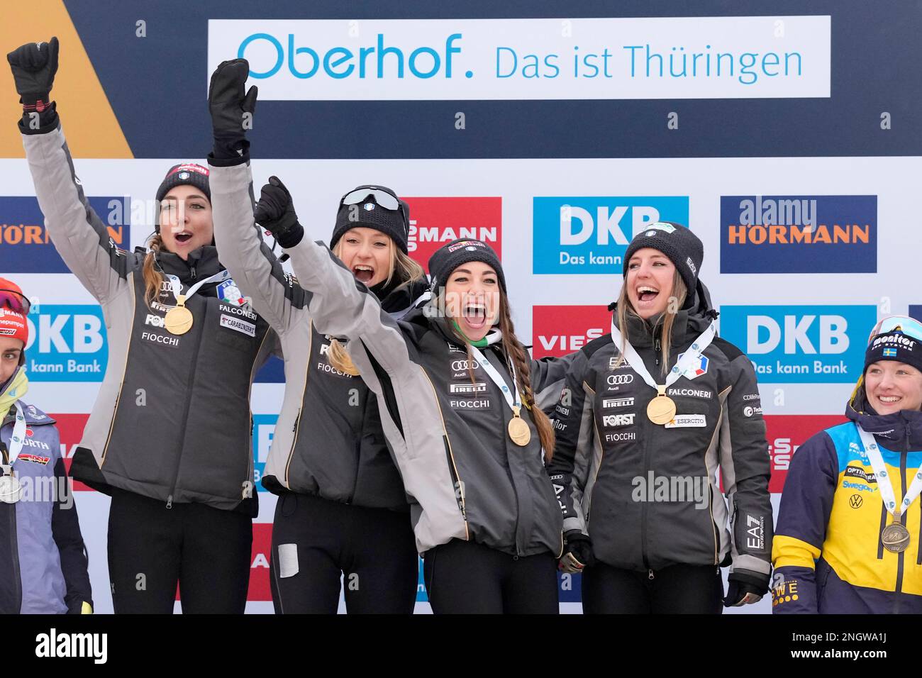 Lisa Vittozzi, Hannah Auchentaller, Dorothea Wierer and Samuela Comola ...