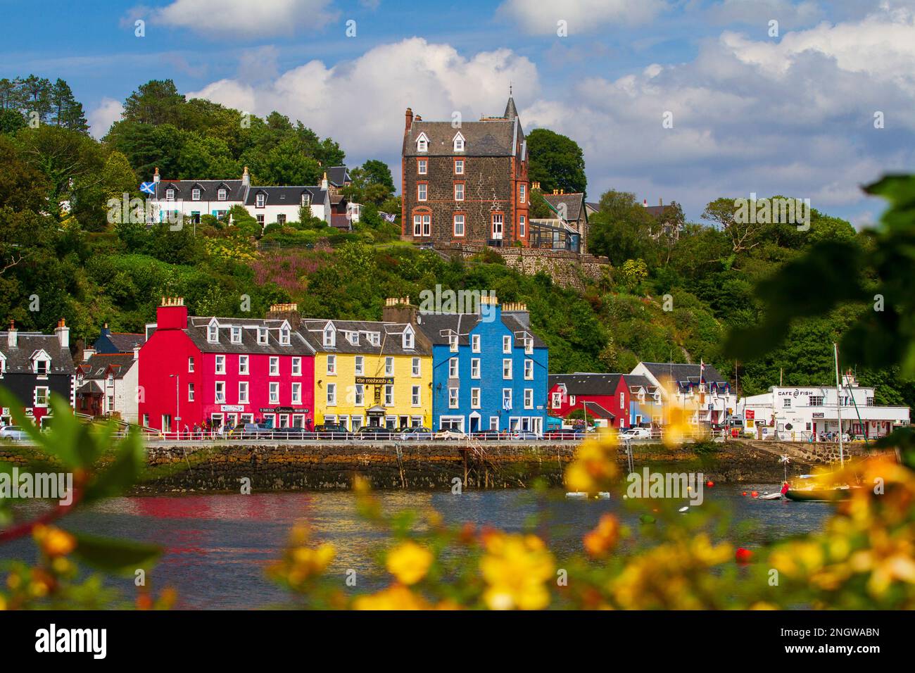 The famous colourful buildings of Tobermory, Isle of Mull, Scotland UK ...
