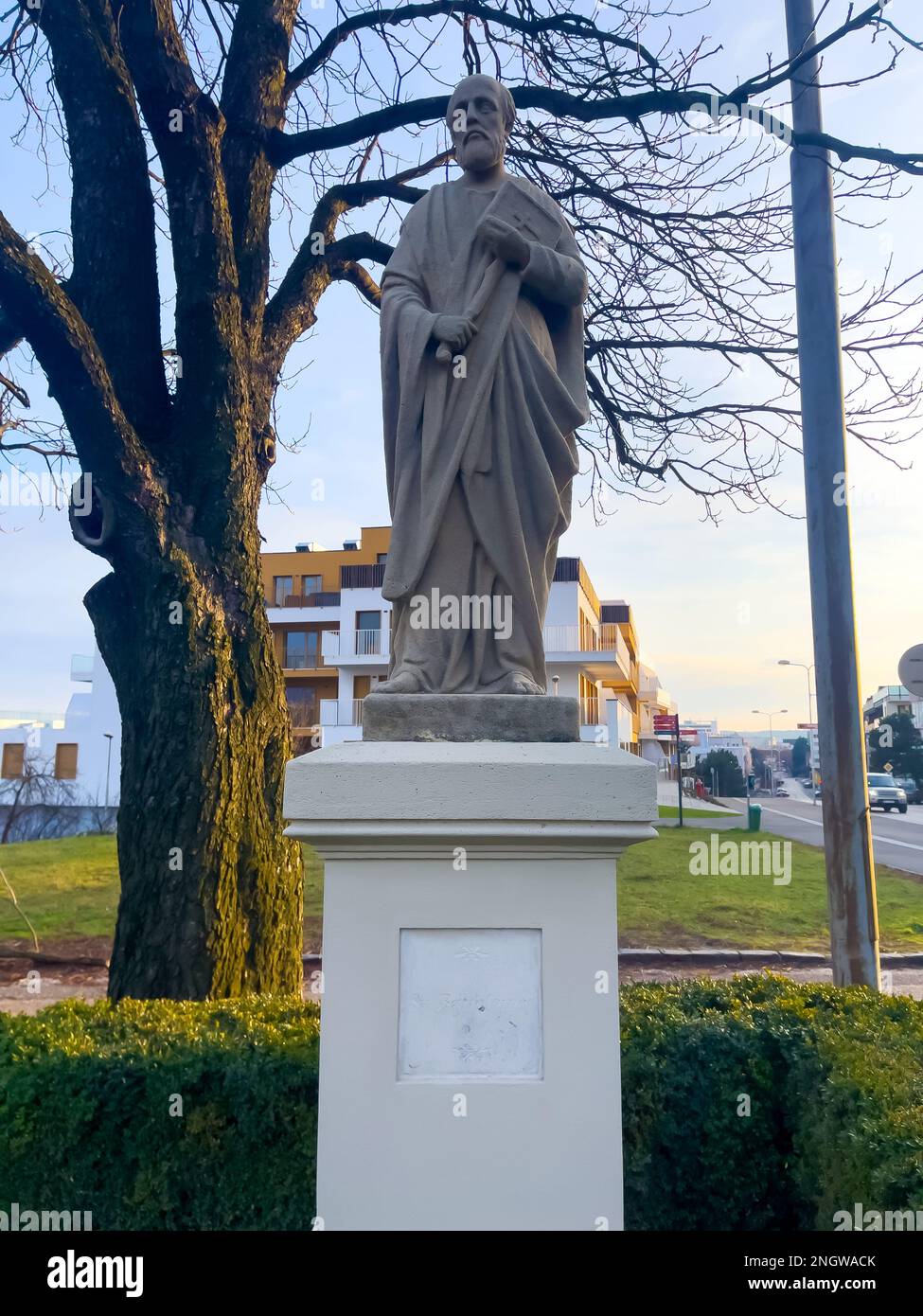 Nitra, Slovakia -01.29.2023: Statue of the Evangelist Apostle ...