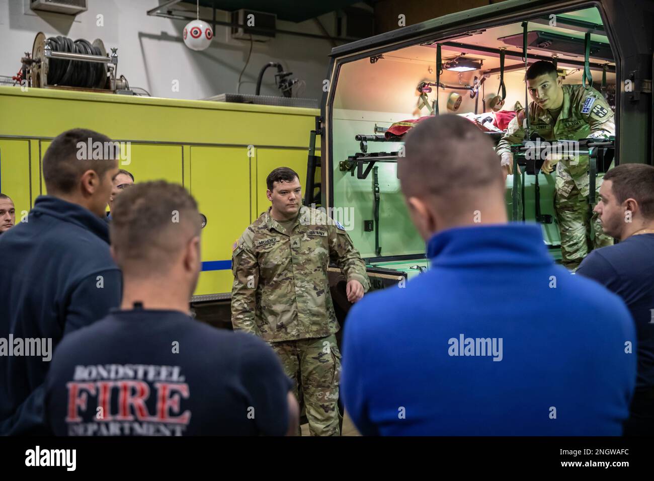 SGT Walter Michener and CPL William Lowry, Medics of the 546th Medical ...