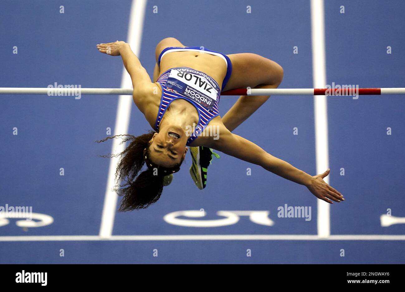 Laura Zialor during the Women's High Jump Final on day two of the UK ...