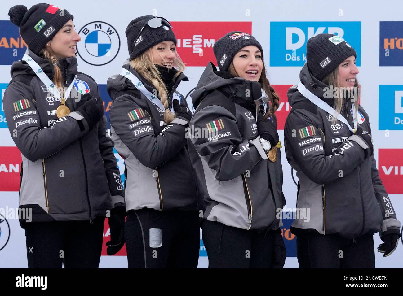Lisa Vittozzi, Hannah Auchentaller, Dorothea Wierer and Samuela Comola ...