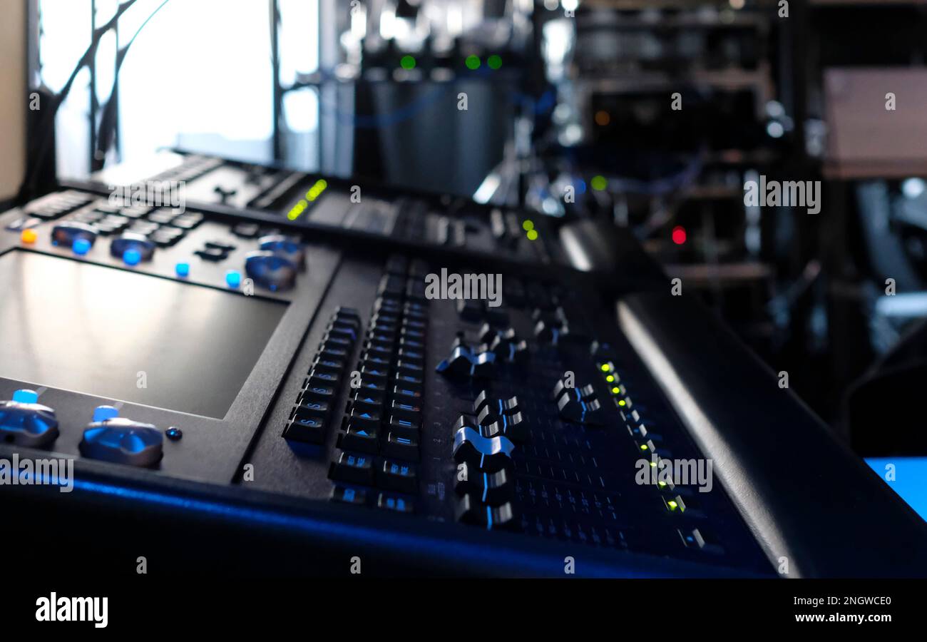 Equipment backstage in a TV studio Stock Photo - Alamy
