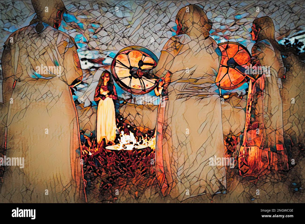 Pagan dance painting hi-res stock photography and images - Alamy