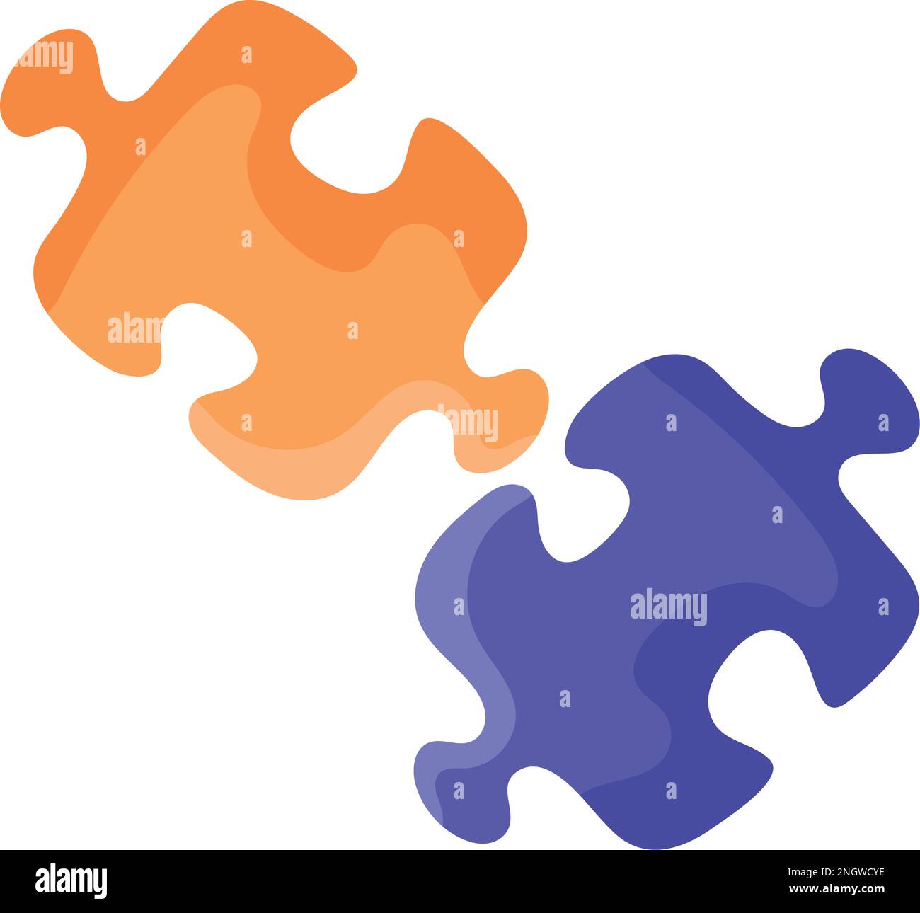 two puzzle pieces Stock Vector Image & Art - Alamy