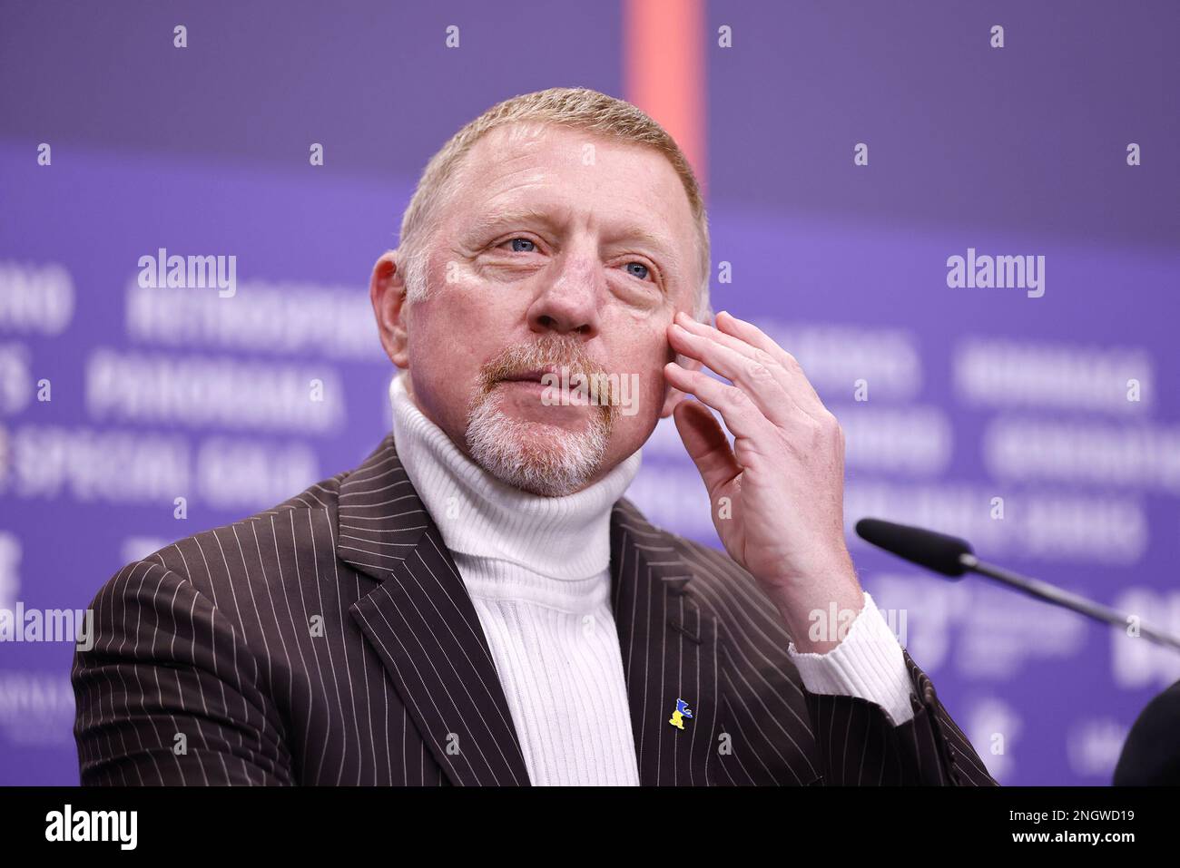 German tennis legend Boris Becker attends a press conference for the ...