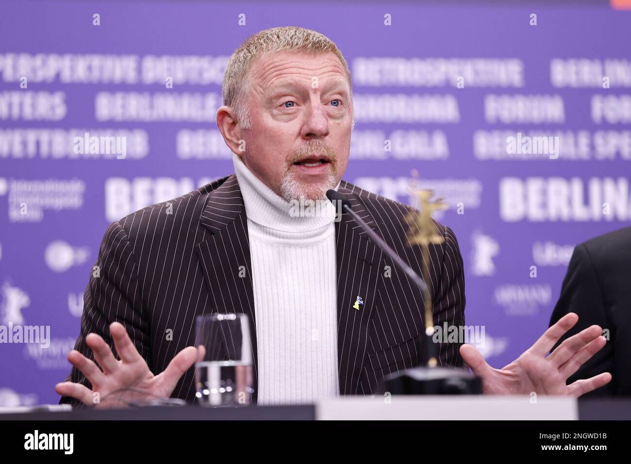 German tennis legend Boris Becker attends a press conference for the ...
