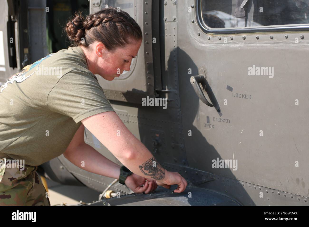 U.S. Army Pvt. 1st Class Haley Chandler, aviation maintainer from Delta ...