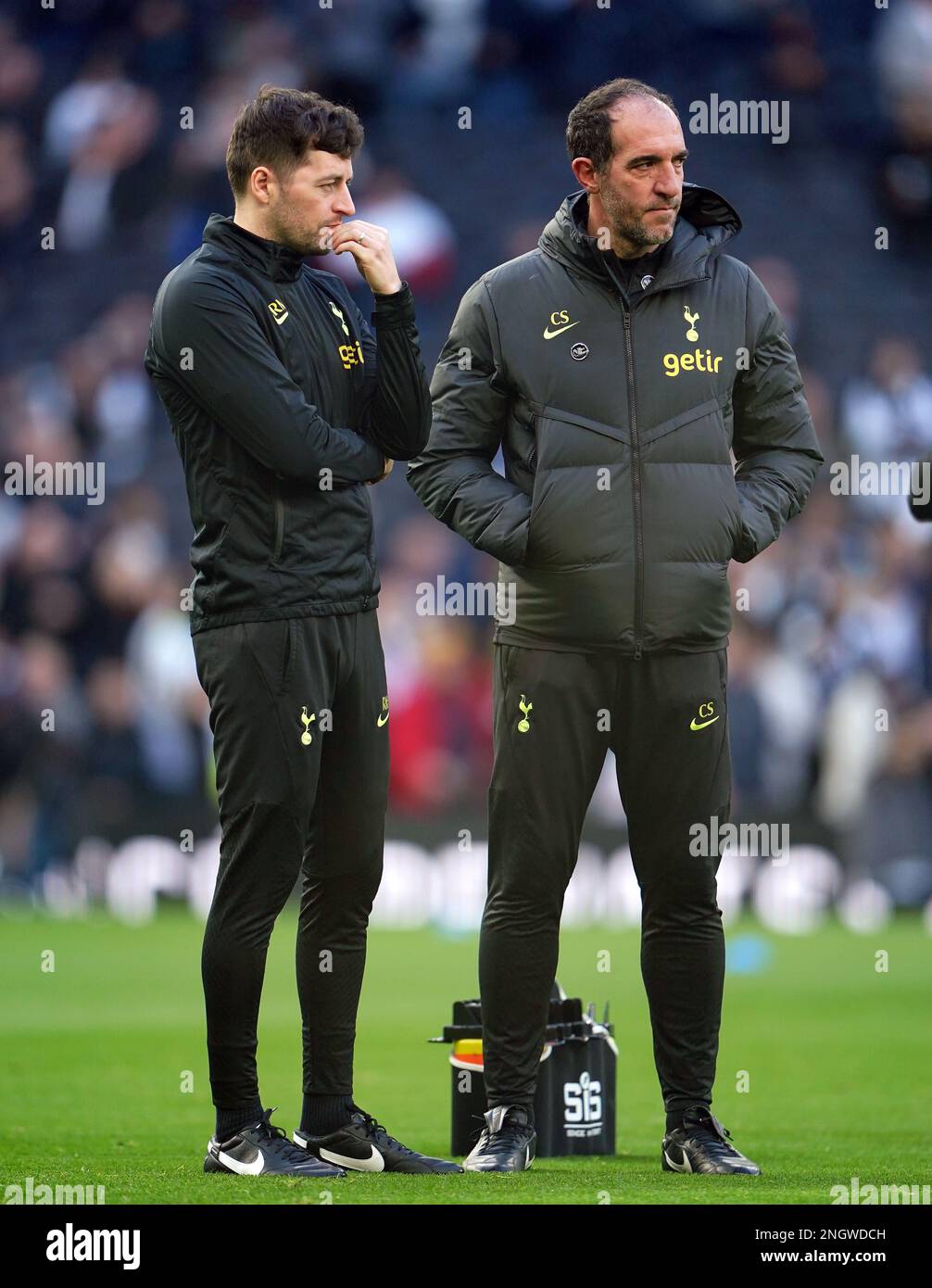 Tottenham Hotspur first team coach Ryan Mason and assistant manager ...