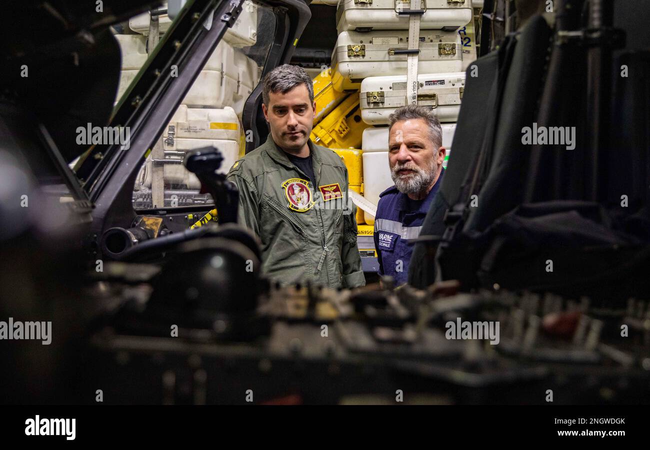 MEDITERRANEAN SEA (Nov. 27, 2022) Lt. Cmdr. Francis Atkinson, left ...