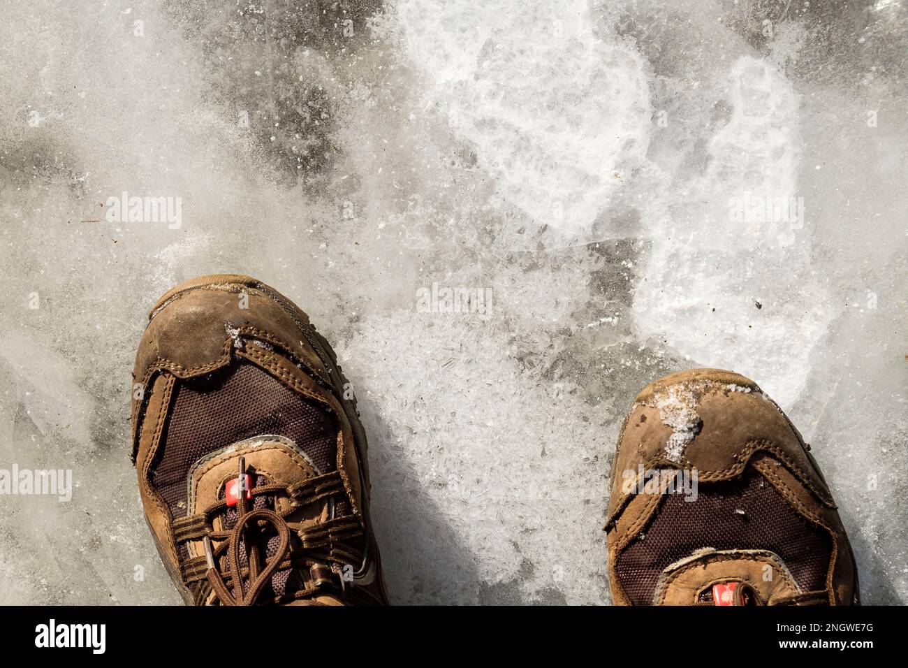 Thin layer of snow on a bright and sunny day | Fine couche de neige un ...