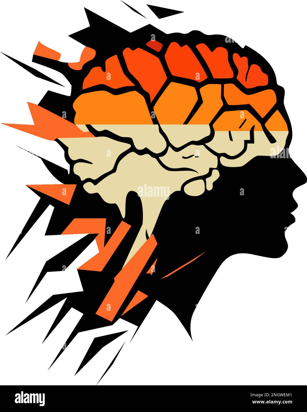 Human brain. Isolated vector. Concept of the human brain Stock Vector ...