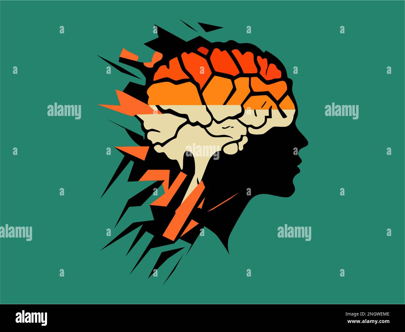 Human brain. Isolated vector. Concept of the human brain Stock Vector ...