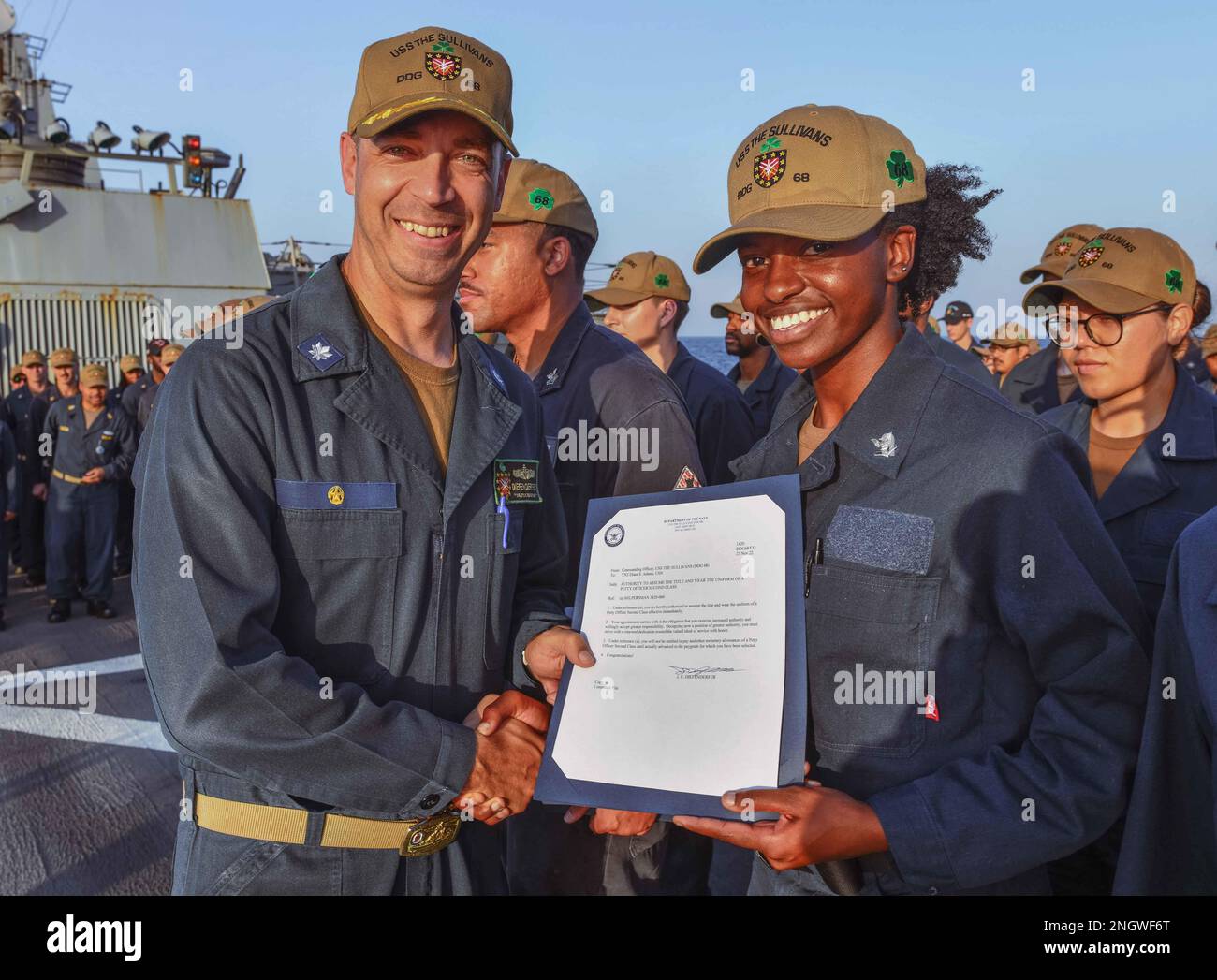 221127-N-RT917-1004 ARABIAN GULF (Nov. 27, 2022) Sailors pose for a ...