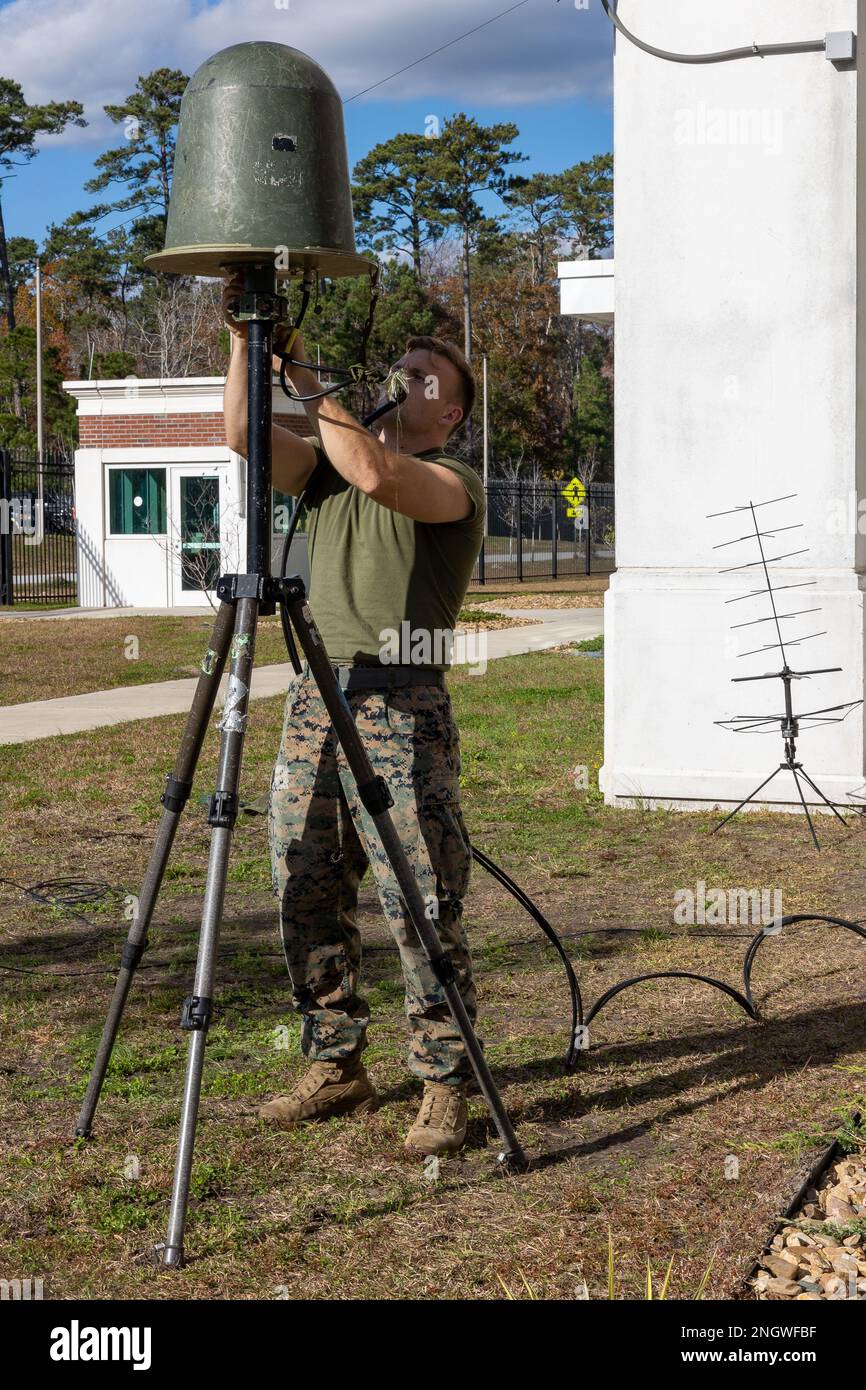 U.S. Marine Corps Cpl. Gabriel Shepherd, a signals intelligence ...