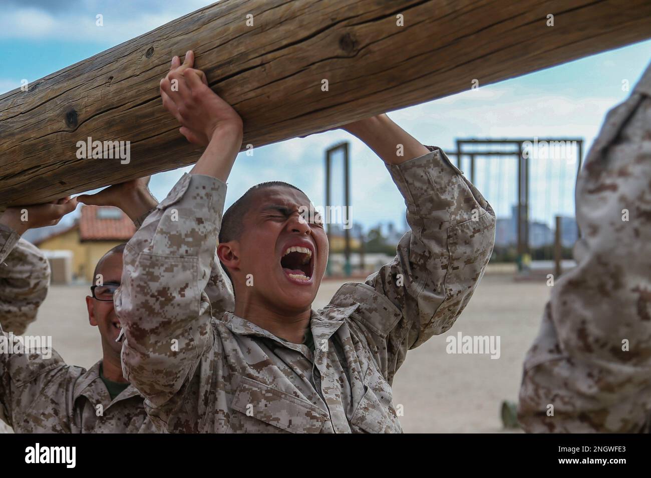 U.S. Marine Corps Rct. Joshua Morales, a recruit with Bravo Company ...