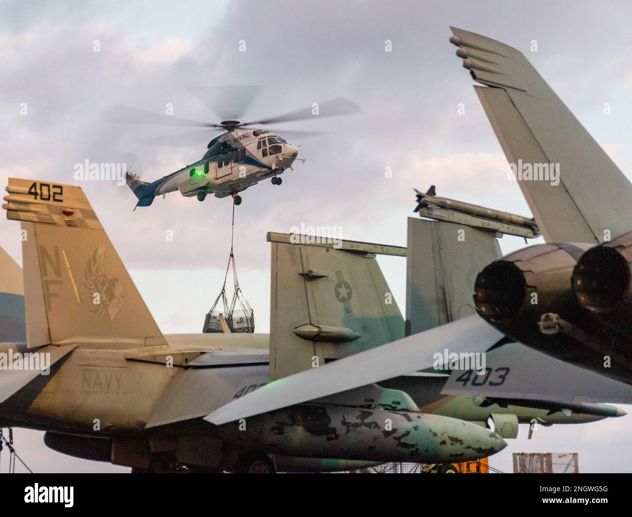 221128-N-DW158-1227 PHILIPPINE SEA (Nov. 28, 2022) A Super Puma (EC-225 ...