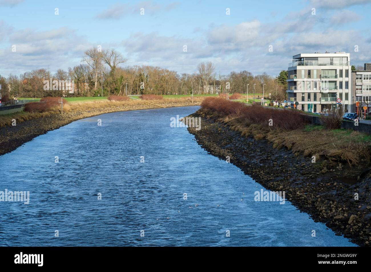 Duffel and the Nete canal | Duffel et le canal de la Nethe Stock Photo ...