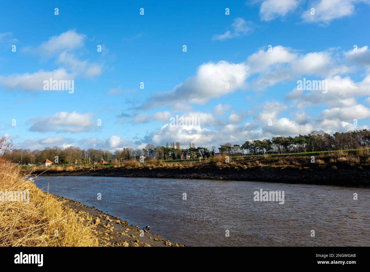 Duffel and the Nete canal | Duffel et le canal de la Nethe Stock Photo ...