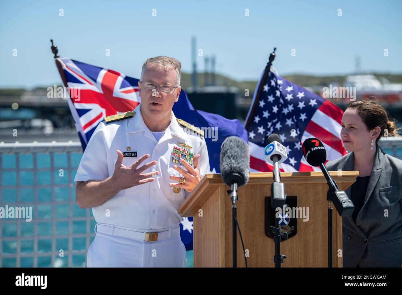 GARDEN ISLAND, Australia - Rear Adm. Rick Seif, commander, Submarine ...