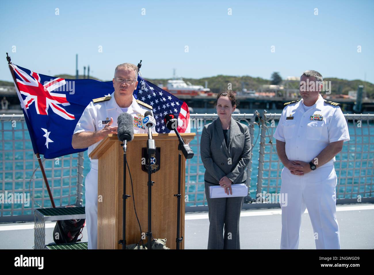 GARDEN ISLAND, Australia - Rear Adm. Rick Seif, commander, Submarine ...